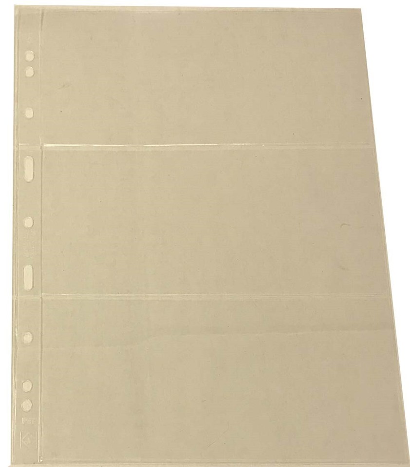 25 Lighthouse Grande Clear 3 Pocket Archival Pages For Large US / World ...