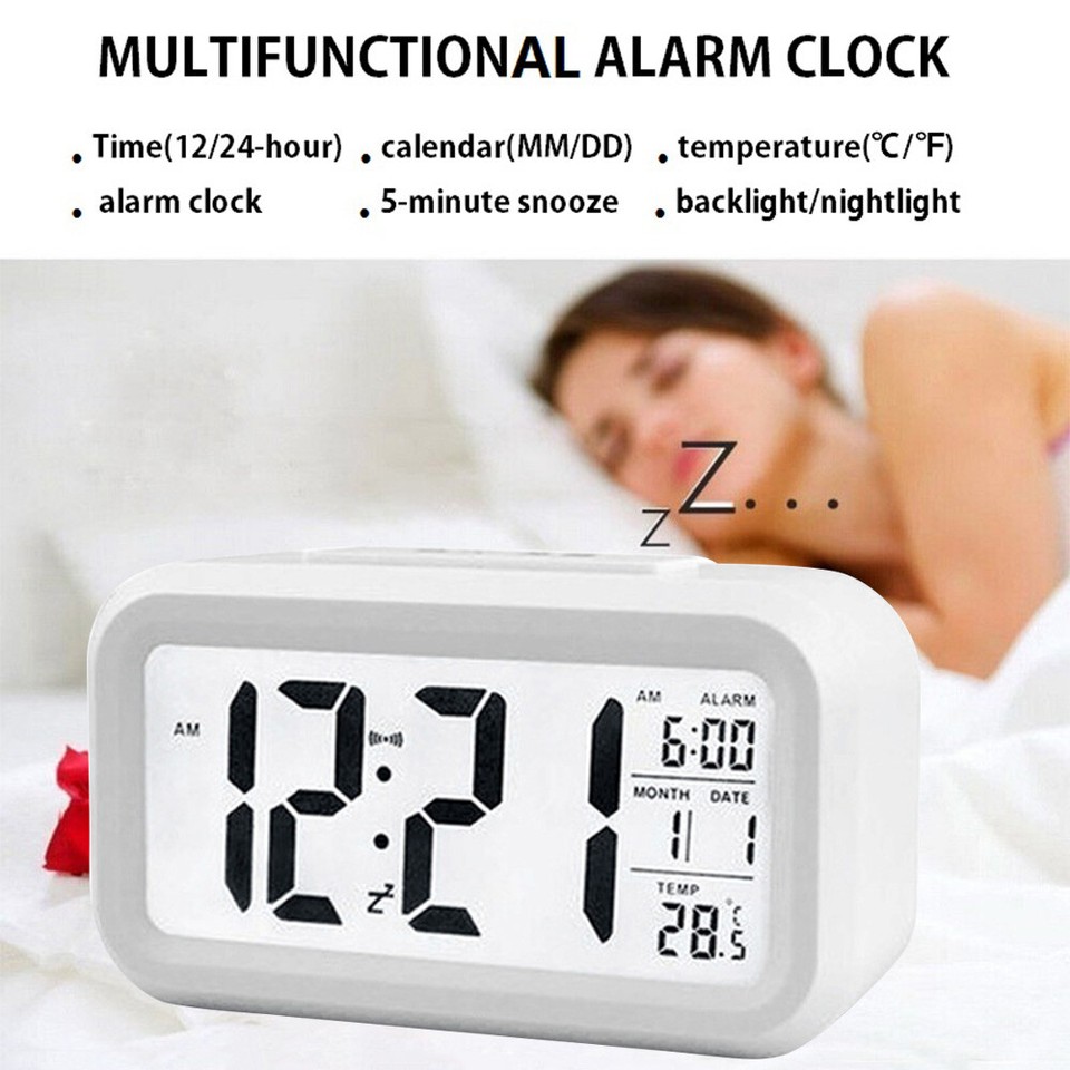 Digital Alarm Clock with Date and Temperature Snooze Button on X9E1 | eBay