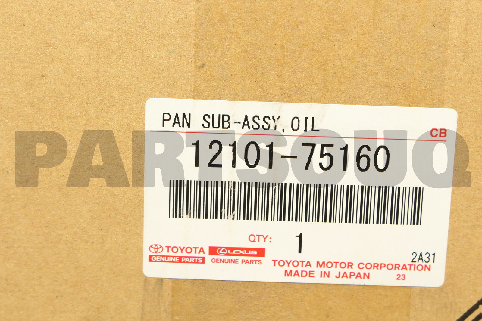 1210175160 Genuine Toyota PAN SUB-ASSY OIL 12101-75160 | eBay