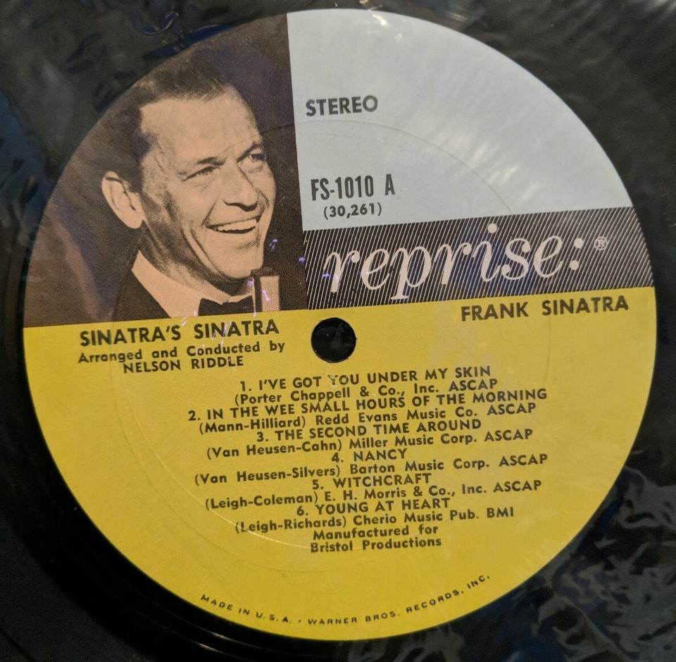 Frank Sinatra ‎Sinatra's Sinatra Sealed Inner Bag Smiling Sinatra Label ...