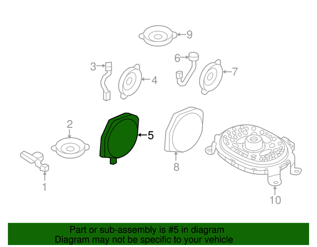 Genuine Land Rover Speaker Woofer Range Rover 13 Discovery 17 on Sport ...