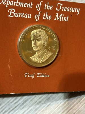1977 Jimmy Carter Sealed Proof Edition Coin Department Treasury Bureau ...