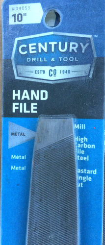 10x Century 10” Mill Bastard High Carbon Metal Hand File Rasp Deburring ...