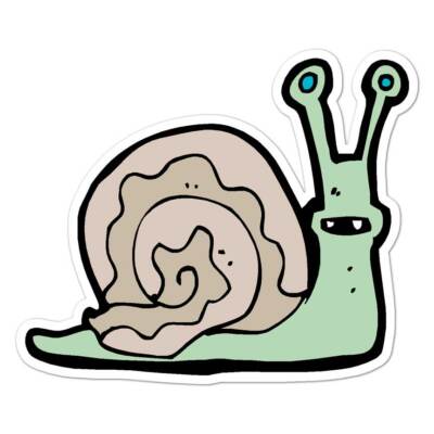 Cartoon Snail, Vinyl Decal Sticker, Indoor Outdoor, 3 Sizes, #7673 | eBay