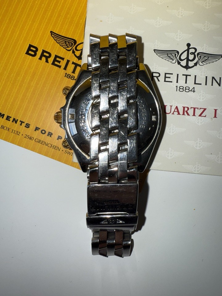 Breitling Crosswind Blue Dial Roman Letters Gold Accents with Box and ...