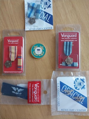 NEW U.S. COAST GUARD AUXILIARY MEDALS RIBBONS, CHALLENGE COIN & DCAPT ...
