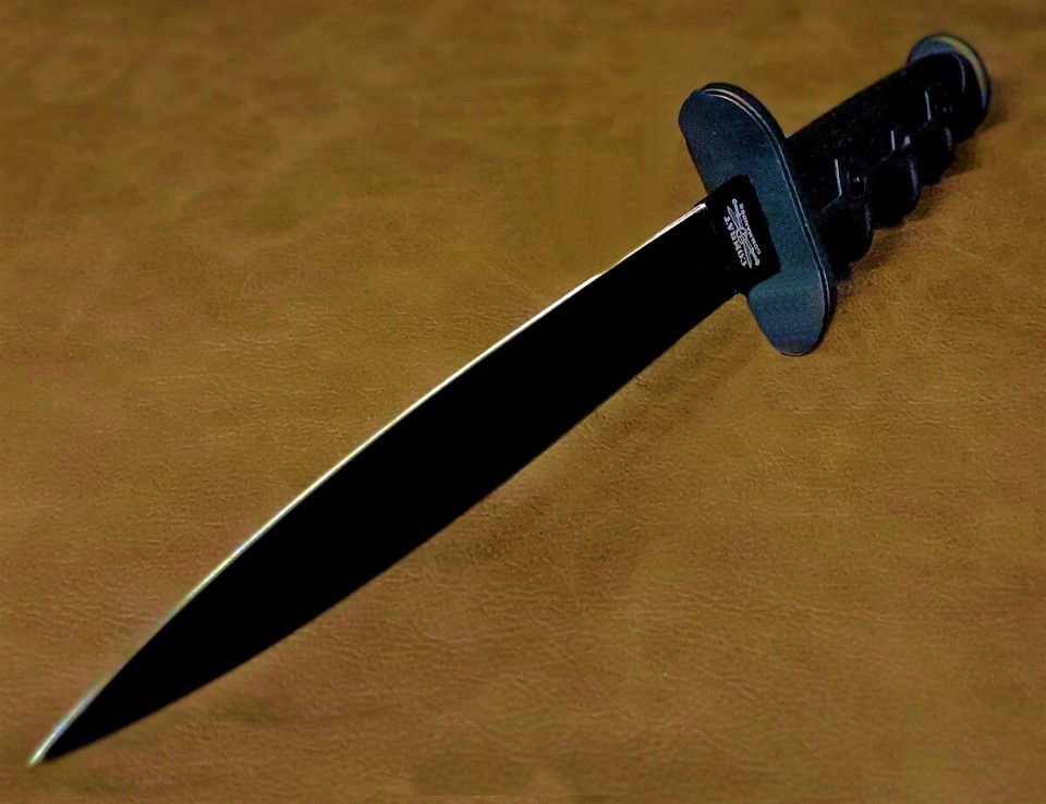 Combat Commander V42 Tactical Assassins Stiletto Dagger Knife w/Leather ...