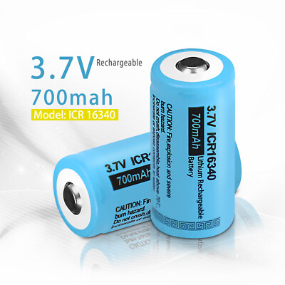 4Pcs 16340 700mAh 3.7V Li-ion Rechargeable DL123A 5018LC Batteries for ...
