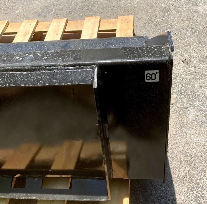 Economy 60" Skid Steer/Tractor 5' Bucket with Universal SSQA Mounting ...