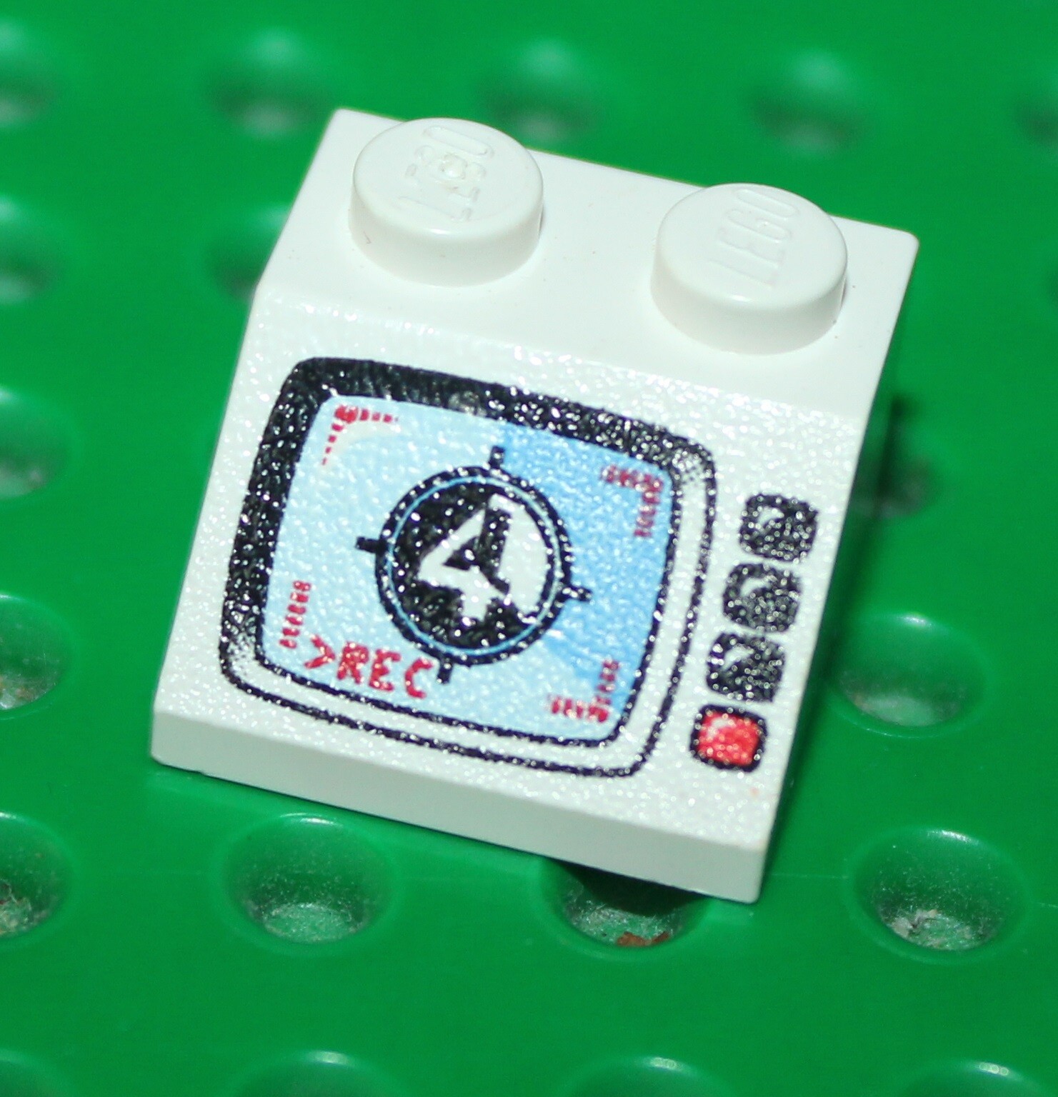 Lego White Slope with Video Editing Screen Pattern 3039px7/set 1353 ...