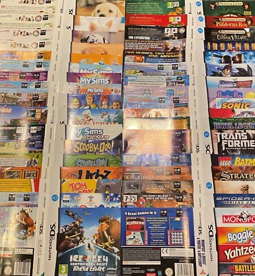 Nintendo DS Box Art Inserts - Multi-Buy Up to 50% Off - Genuine OEM ...