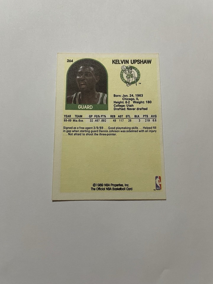 1989-90 NBA Hoops Basketball Card #264 Kelvin Upshaw Boston Celtics | eBay