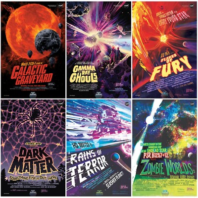 NASA Poster Vintage Horror Movie Style - Galaxy of Horrors 6 Posters | eBay