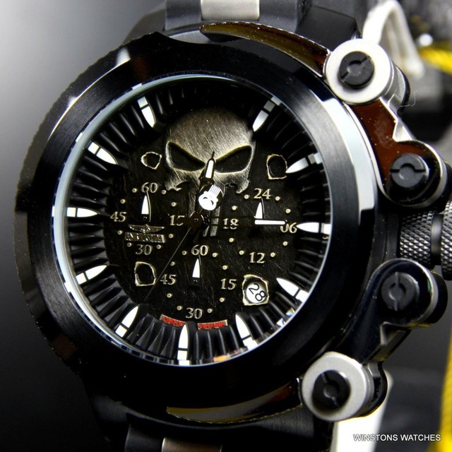 Invicta Marvel Coalition Forces Trigger Punisher Black 56mm Limited Ed ...