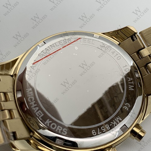 Michael Kors MK8579 Lexington Pavé Crystal Gold Bracelet Chronograph ...