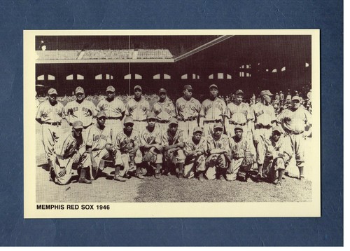 #90~A ~ 1946 MEMPHIS RED SOX TEAM Negro League ~ 1991 Retort sepia ...