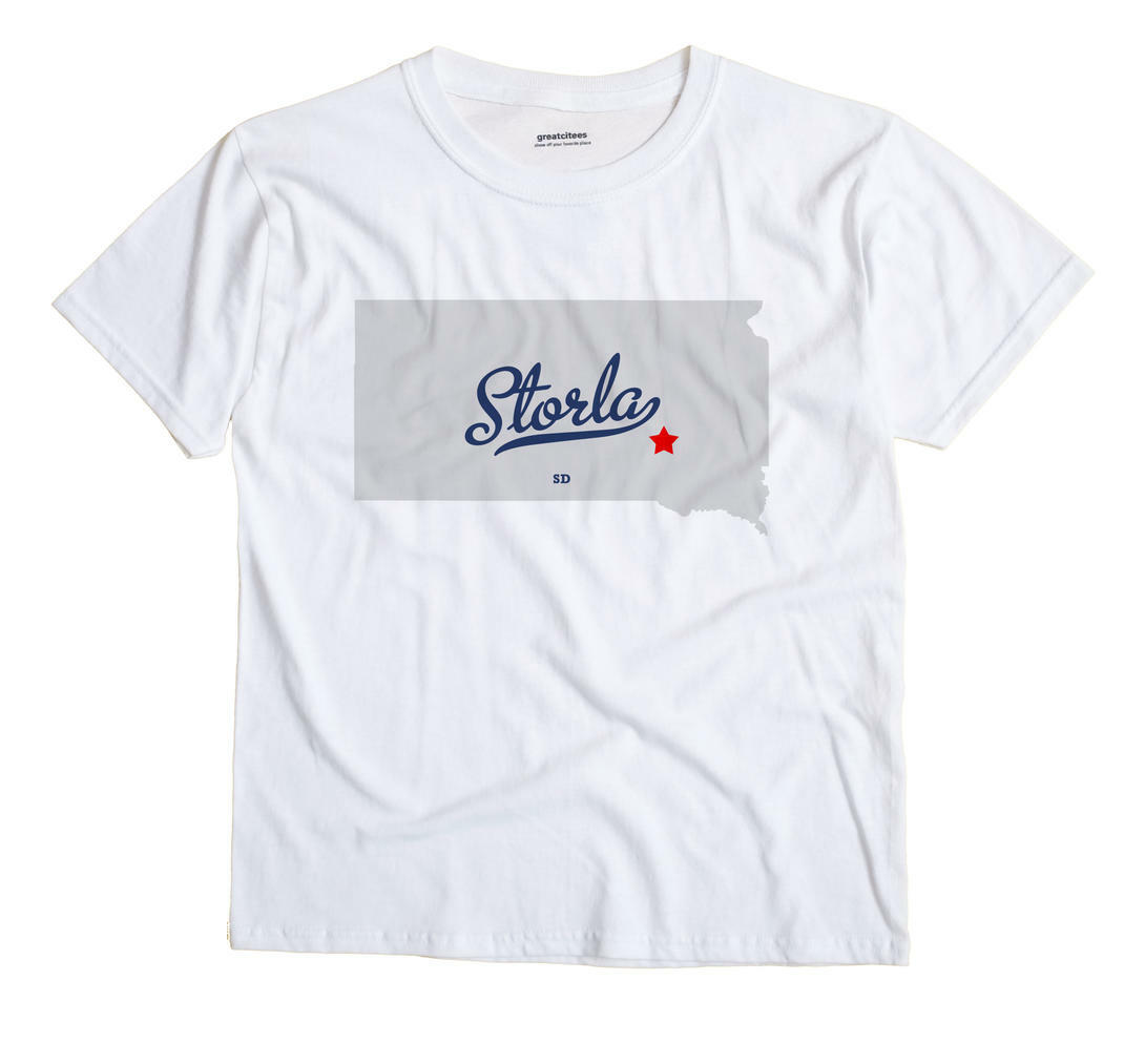 Storla South Dakota SD SDak T-Shirt MAP | eBay