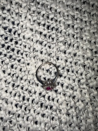 Jared Ruby Ring 1/5 Ct Tw Diamonds 10k White Hold Ring | eBay