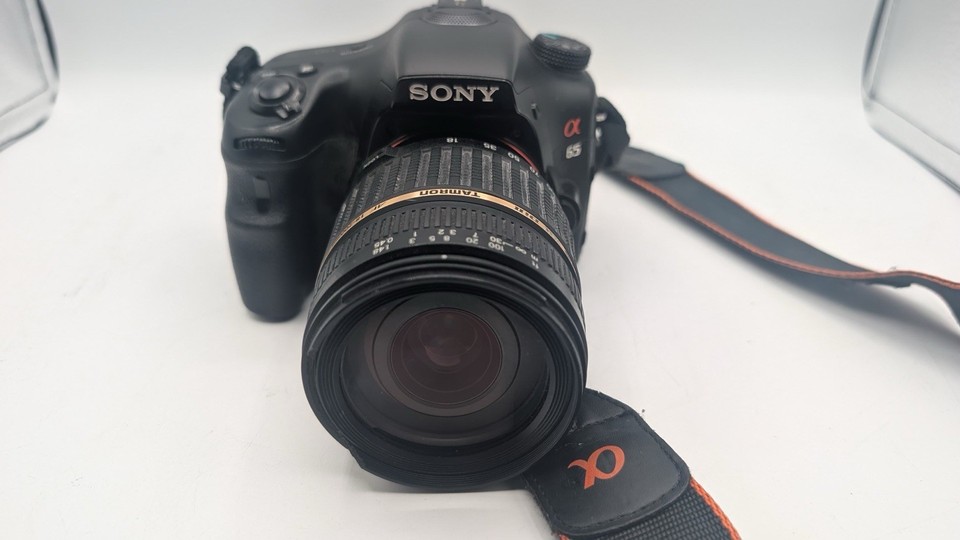 *UNTESTED* Sony Alpha SLT-A65V 24.3MP DSLR Camera - Black with Tamron ...
