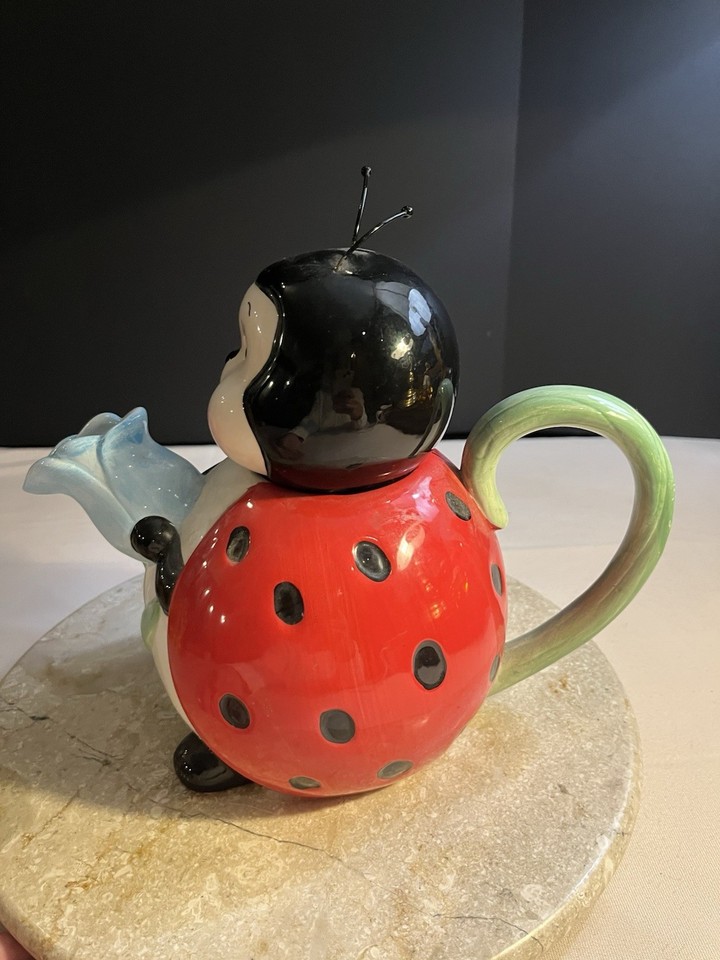 Vintage 1970’s Burton & Burton Ladybug Teapot Red with Black Polka Dots ...