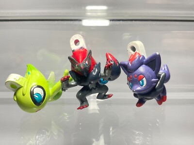 Zorua, Zoroark, Celebi Pokemon Monster Bandai Keychain Collection ...