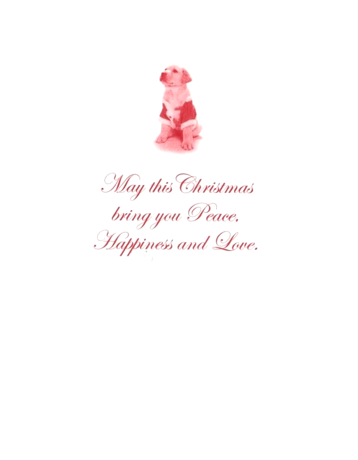 Merry Happy Christmas Yellow Lab Labrador Puppy Dog Greeting Cards ...