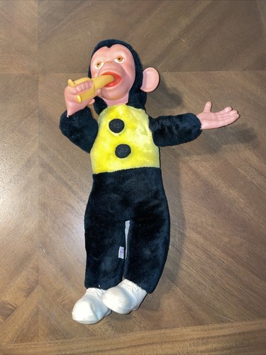 15" VINTAGE PEORIA PLASTIC MR BIM ZIPPY ZIP THE MONKEY STUFFED ANIMAL ...