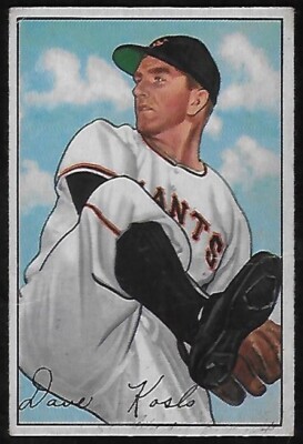 1952 Bowman #182 Dave Koslo New York Giants-Nice! | eBay