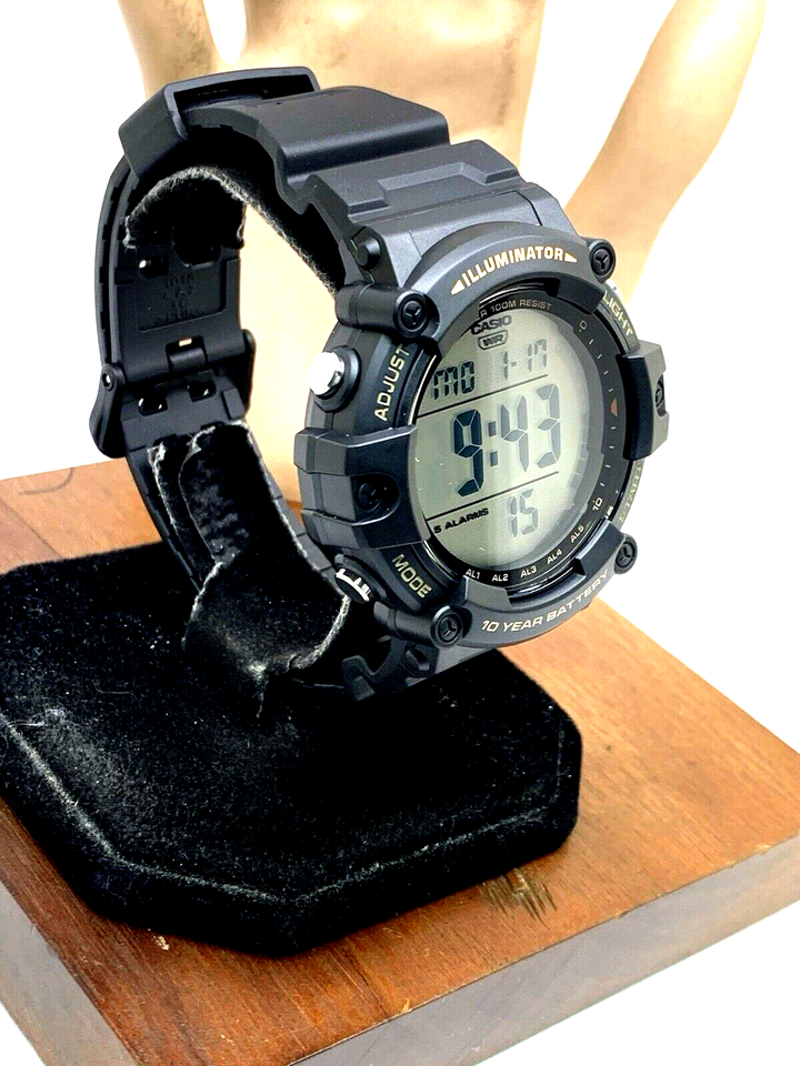Casio Men's Watch AE1500WH Illuminator 46mm Black Resin Quartz Digital ...