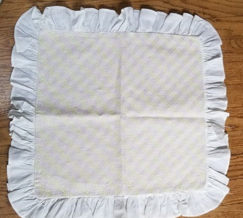 Vintage Hucking Stitched Pillow Cover - ruffled Trim | eBay