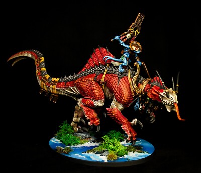 Skink Oracle on Troglodon Seraphon painted Warhammer Underworlds AoS ...