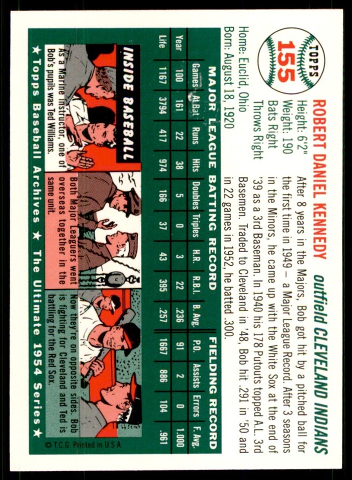 1994 Topps Archives 1954 Bob Kennedy Baseball Cards #155 | eBay