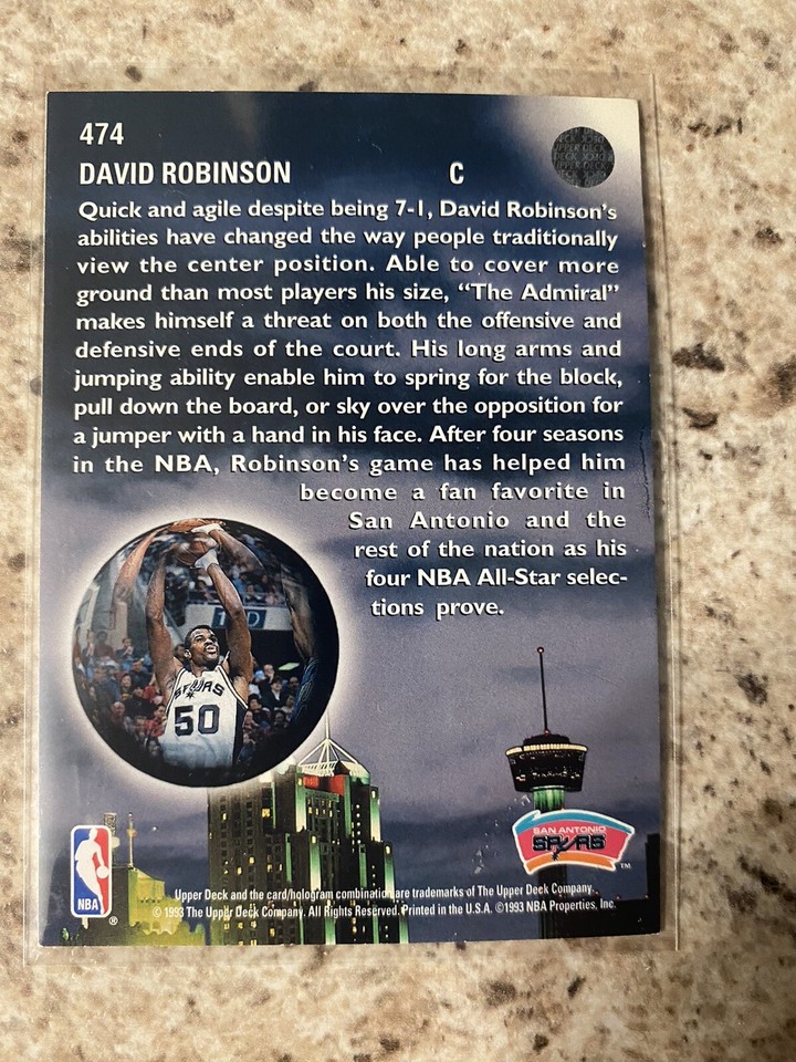93 upper deck david robinson skylights #474 card | eBay