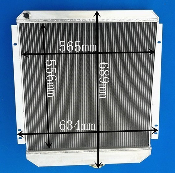CUSTOM Universal Aluminum Radiator Oversize 27.1"wide 24.9"high 6.89 ...