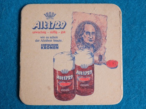 BEER COASTER ~ DORTMUNDER Kronen Alt 1729 ~ Pilskrone Wie Die Krone So ...
