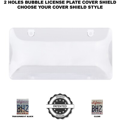 Universal Unbreakable License Plate Bubble Covers Two Holes Patented ...