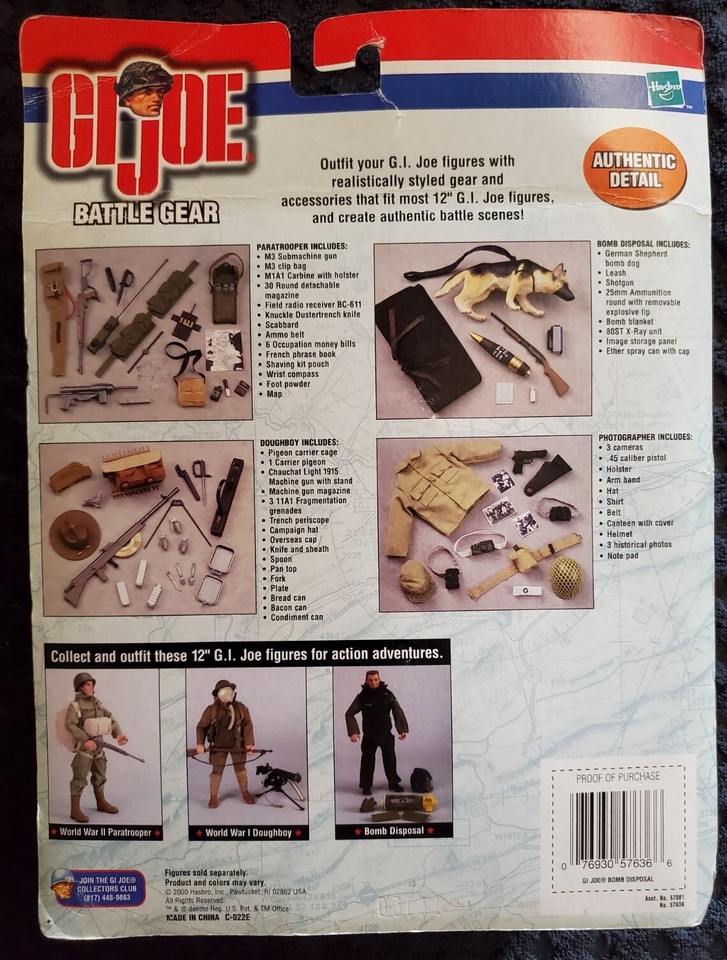 New 2000 GI Joe Battle Gear: Bomb Disposal German Shepherd Dog Battle ...