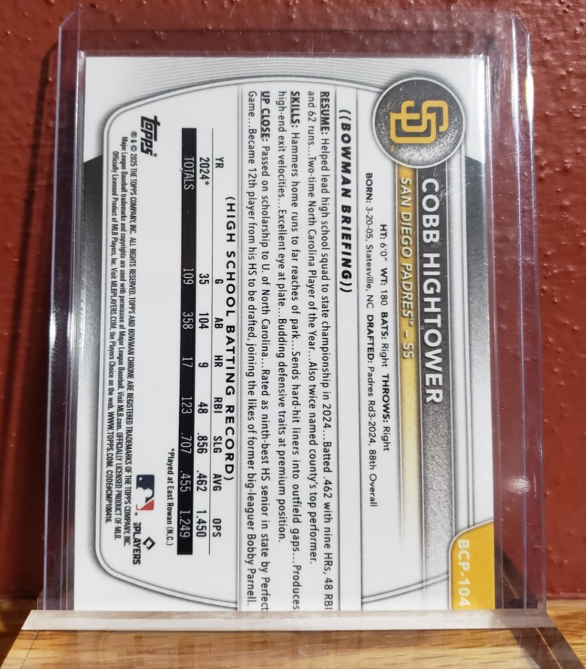 2025 Bowman Chrome Cobb Hightower [Reptilian] #BCP-104 | eBay