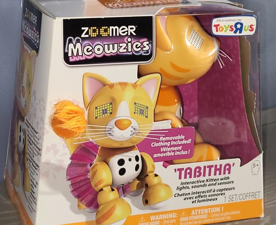 Zoomer Meowzies Tabitha Orange Interactive Light Sound Animated Kitten ...