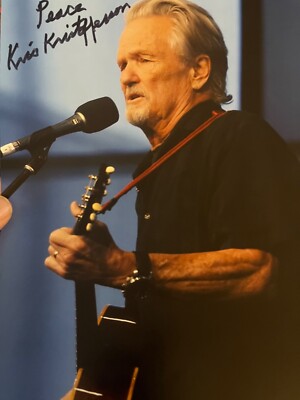 Autographed Kris Kristofferson 8x10 Photo insc Peace Beckett BAS Signed ...