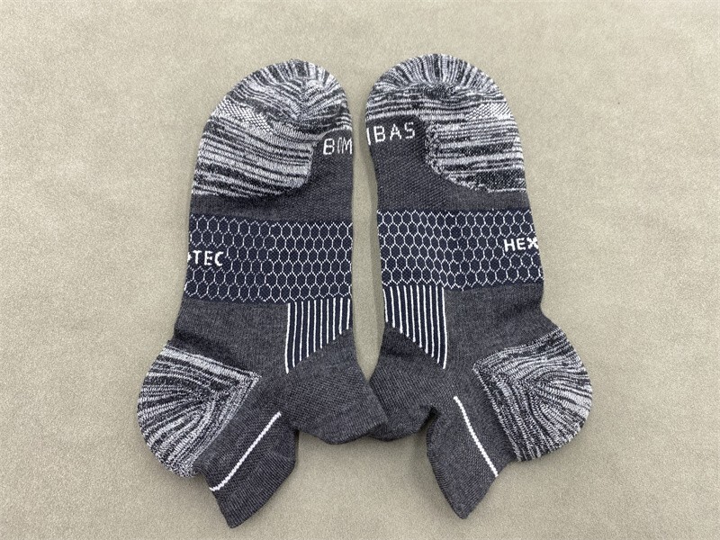 3 Pairs Bombas Men's Gray Ankle Sock Honeycomb Running Socks Size L | eBay