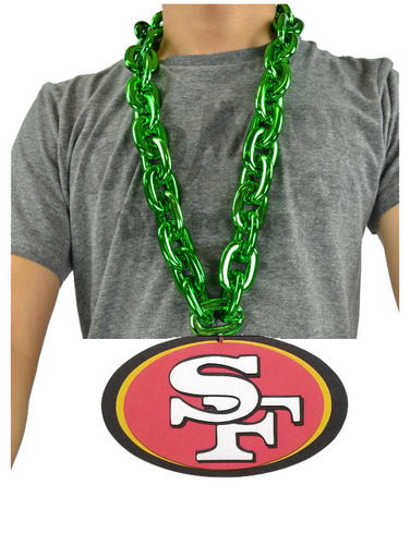 New NFL SAN FRANCISCO 49ERS Fan Chain Necklace Foam - PICK YOUR CHAIN ...