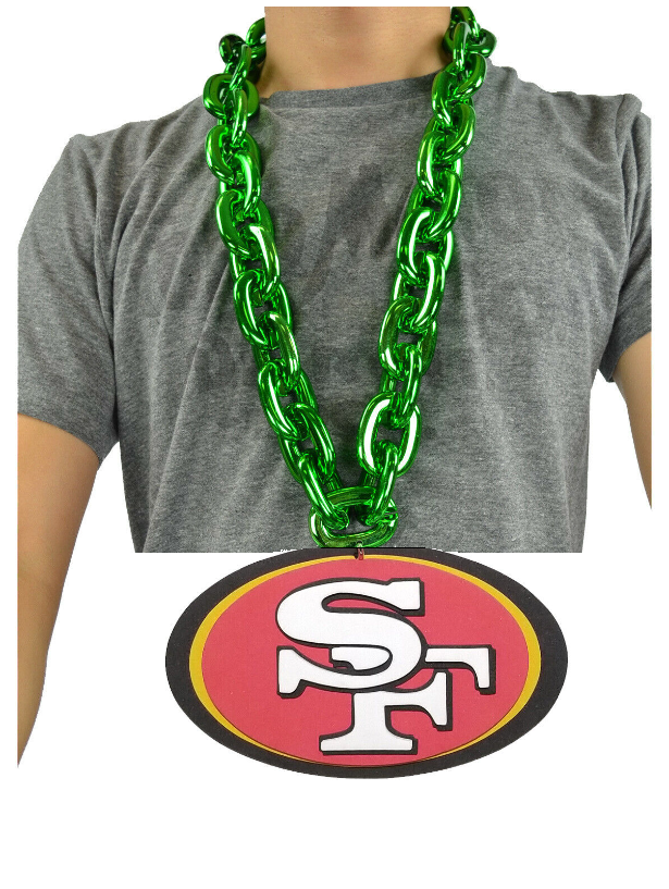 New NFL SAN FRANCISCO 49ERS Fan Chain Necklace Foam - PICK YOUR CHAIN ...
