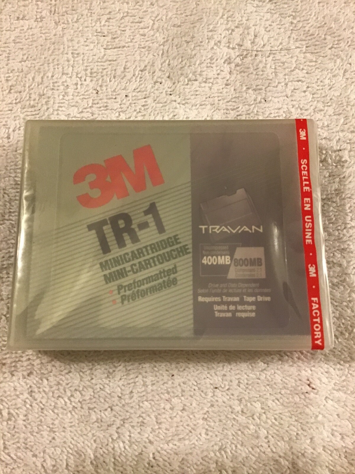 3M TR-1 Travan Mini Cartridge Pre-formatted 400/800MB 750 ft / 228.6 m ...