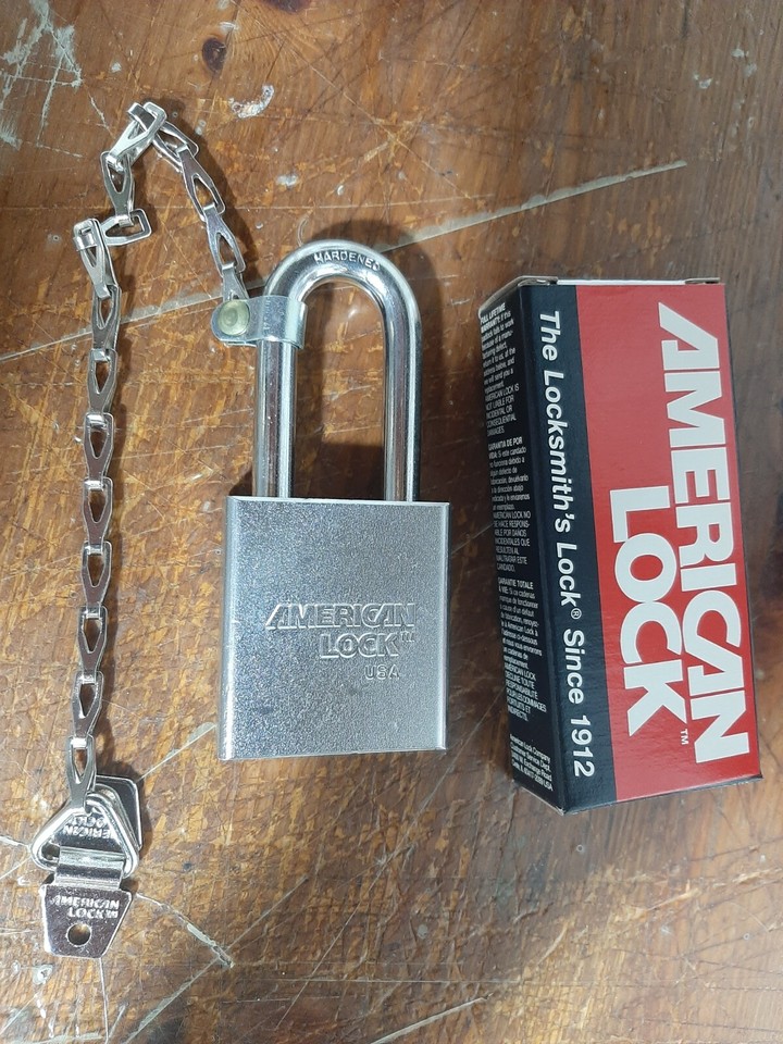 American Lock Padlocks Silver Series 3261 chained.. brand new In box | eBay
