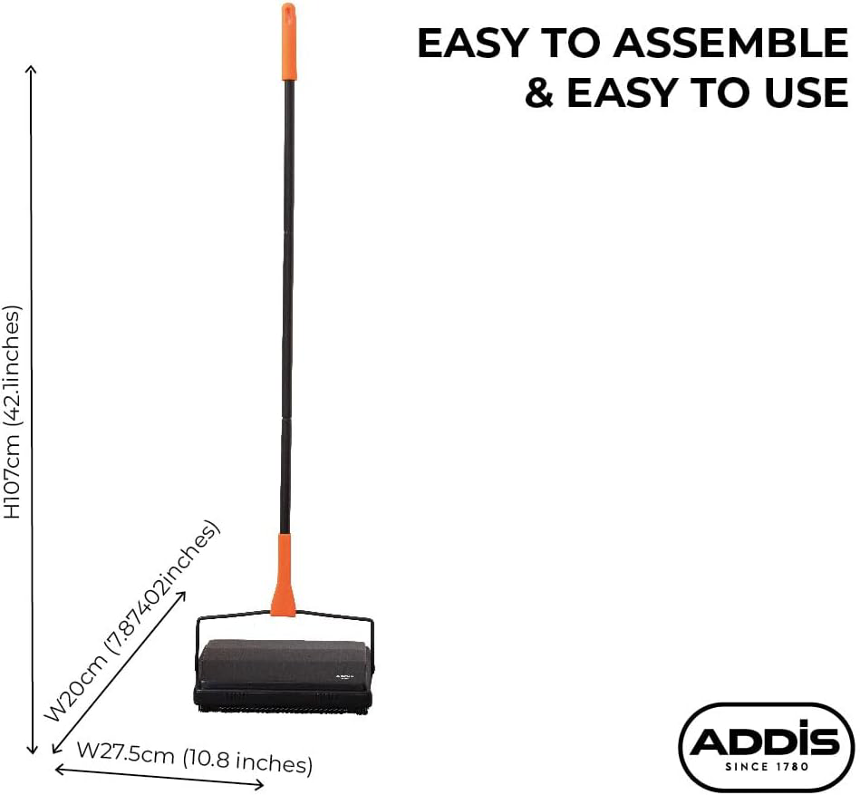 Addis Carpet Sweeper Manual Roller Floor Cleaning for Hard Floors and ...