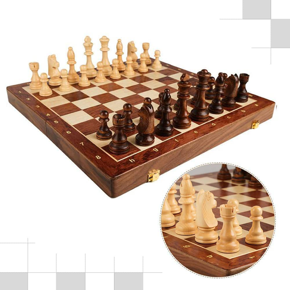 Chess Board, Chess Sets Wooden Travel Chess Set for Adults and Kids ...