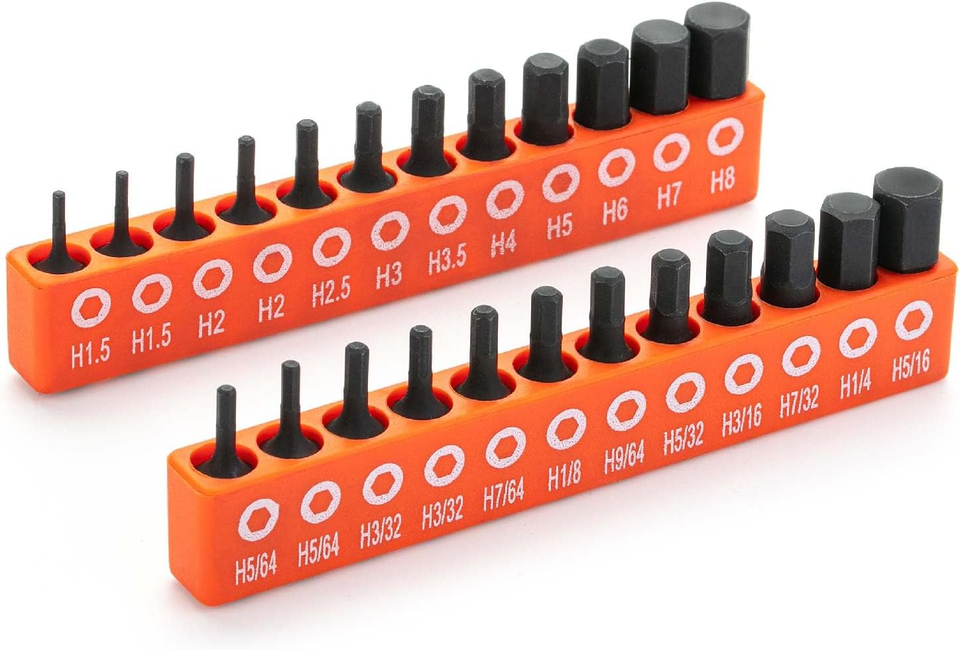 Bates Hex Head Allen Wrench Drill Bit Set, 25 Pcs, S2 Steel, Magnetic ...