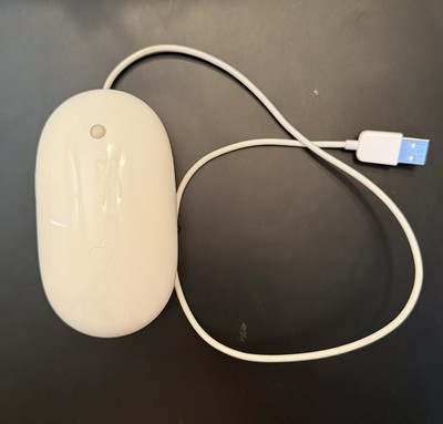 Genuine OEM Apple Mouse Wired USB Model A1152 White Works | eBay