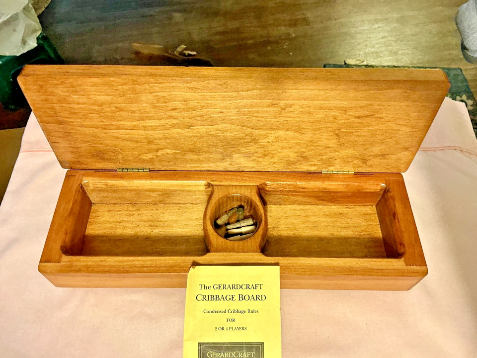 Gerard craft wood products handmade cribbage board with pegs well made ...